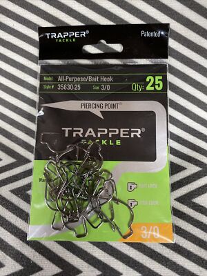 Trapper Tackle Dropshot, Live Bait, Finesse Fishing Hooks Size 3/0 (25 ...