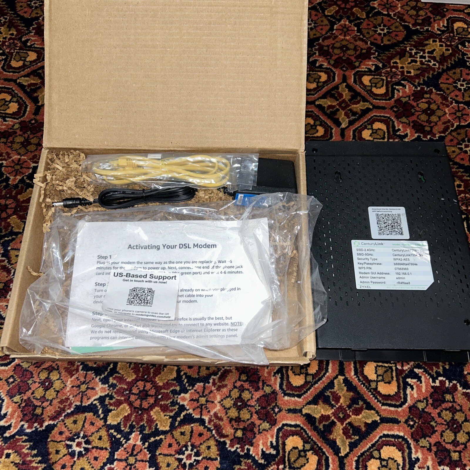 Centurylink Zyxel C3000z AC2200 VDSL2 Bonded Gateway Wireless Wifi ...