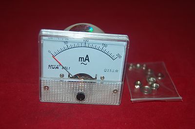 AC 200mA Analog Ammeter Panel AMP Current Meter 85L1 0-200mA directly ...