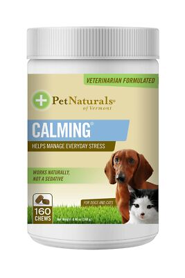 Pet Naturals Calming Behavioral Support Supplement Dogs & Cats 160 ...