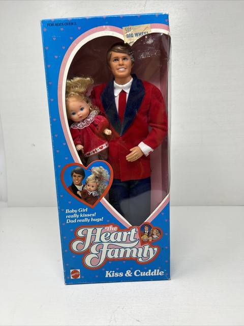 Mattell Heart Family Kiss & Cuddle Barbie Dolls MIB Dad Baby Girl 1986 ...