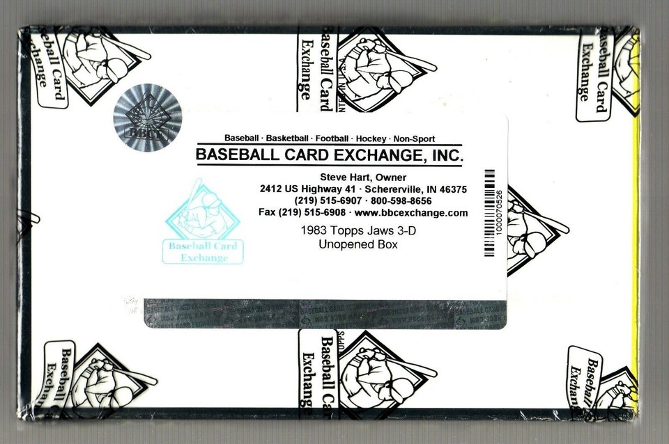 1983 JAWS 3-D BBCE SEALED TRADING CARD BOX NOT X OUT LAST ONE | eBay