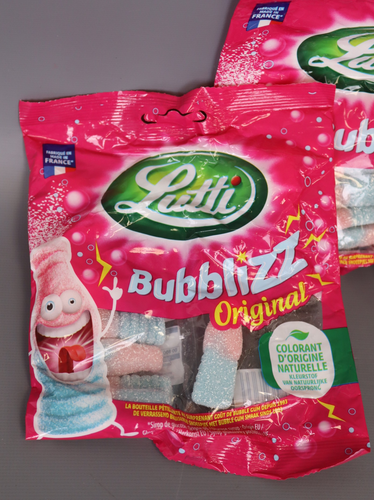 Lutti Original Bubblizz Bubblegum Flavored Flavored Fizzy Candy 100g ...