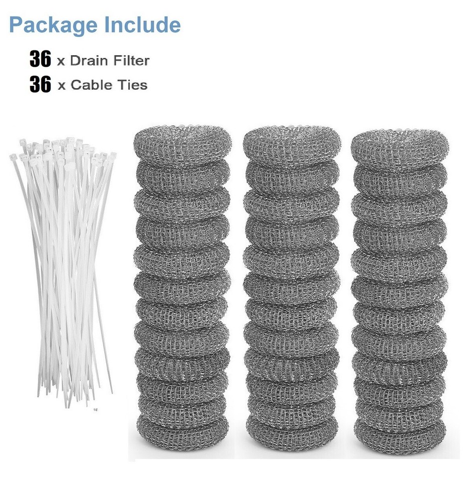 72× Washing Machine Lint Traps Snare Drain Filter Screen Steel Wire ...