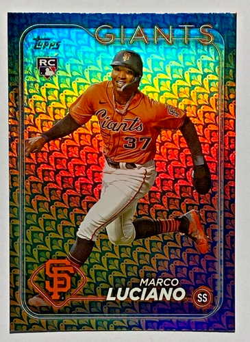 2024 Topps Series 1 Baseball #232 MARCO LUCIANO RC Holliday Parallel ...
