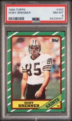 1986 Topps #342 Hoby Brenner RC PSA 8 NM-MT (NEW SLAB!) New Orleans ...