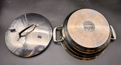 KIRKLAND SIGNATURE STAINLESS STEEL COPPER CORE CHEF'S CASSEROLE POT PAN ...