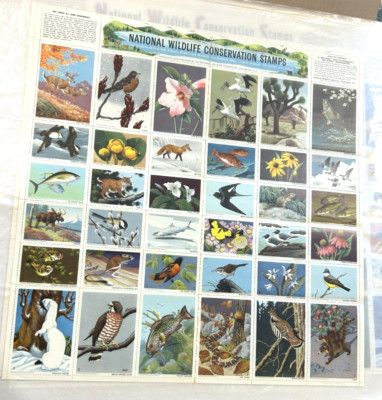1959 NWF Wildlife Poster Stamp Sheet FLAT COMPLETE Small perf stain | eBay