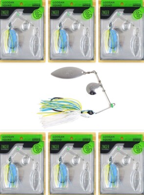 (6) Googan Squad 3/8 Oz. Zinger Spinnerbaits Sexy Shad Brand New In ...
