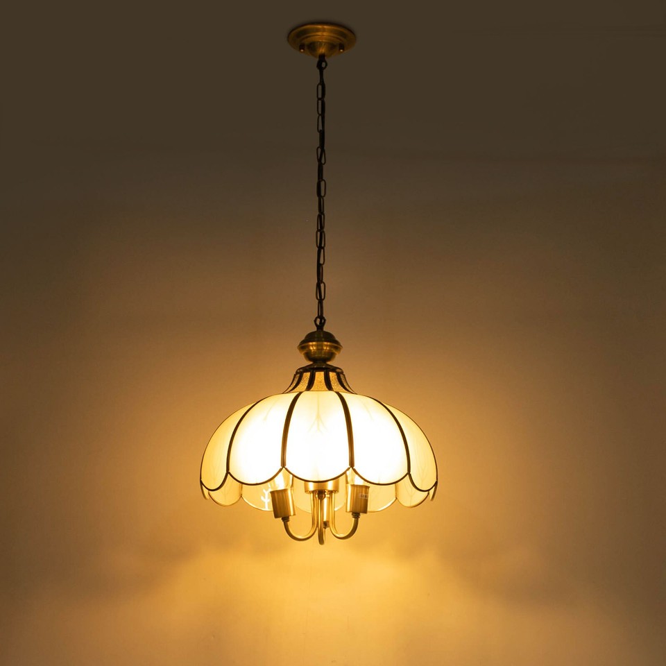 Gold Round Ceiling Light Fixture, Glass Chandelier, Vintage Chandelier ...