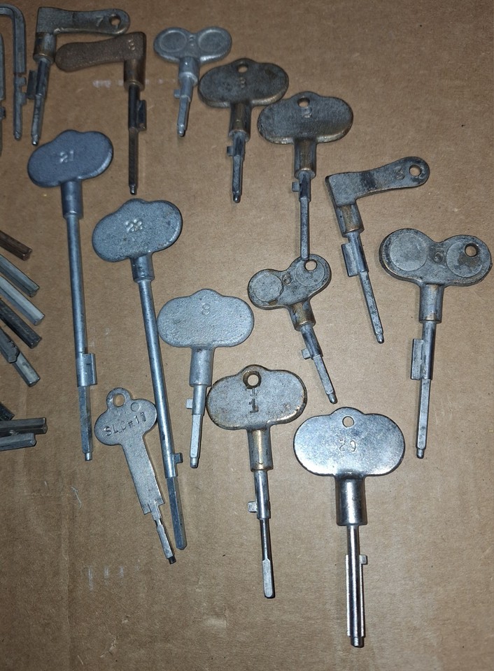 48 Piece Vintage & Antique Vault & Safe Lock Combination Change Keys ...