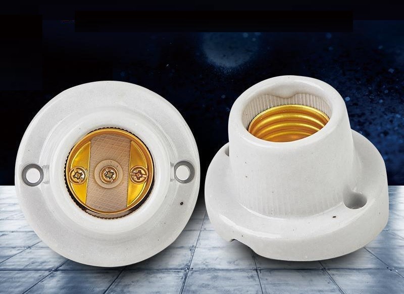 1x E26 E27 Light Socket Porcelain Ceramic Screw Socket Lamp Holder Bulb ...