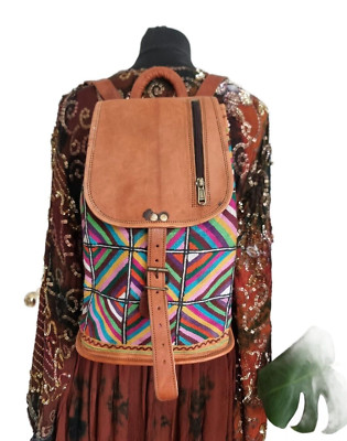 Handmade Vintage HIPPIE LEATHER BACKPACK Boho Bag Unique Travel ...