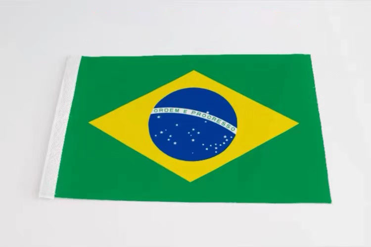 6PCS 10x15 BRAZIL SMALL HAND WAVING FLAG Brazilian Crafts Table Desk ...