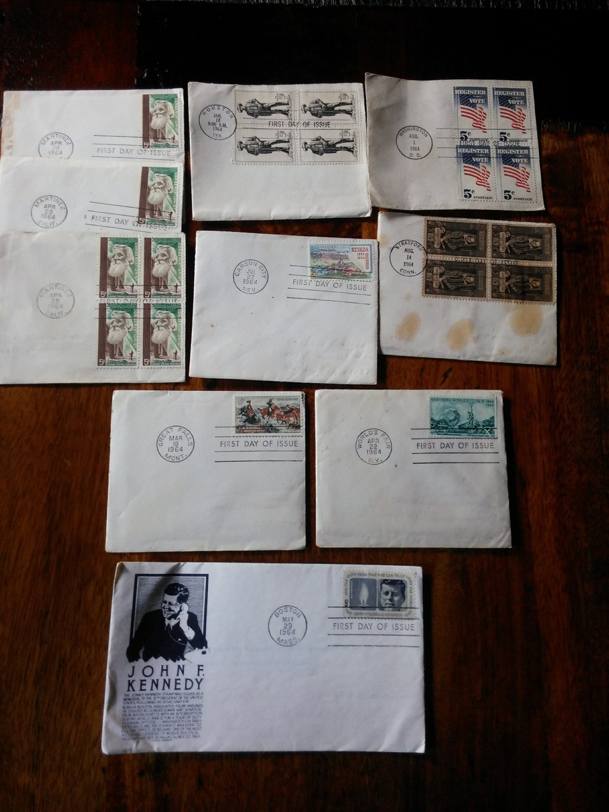 First Day of Issue Stamps - 1963 & 1964 - Lot of 37 Envelopes, 22 ...