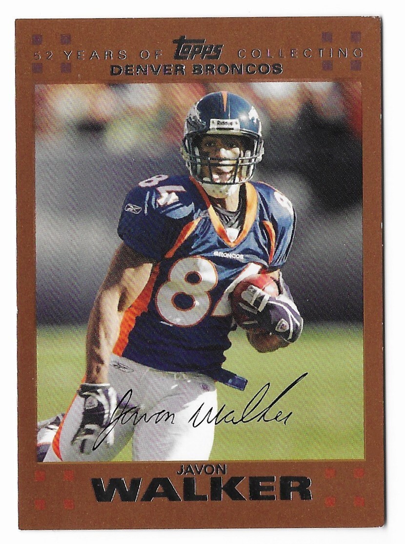 Javon Walker 2007 Topps Copper #139 /2007 Numbered Parallel Denver ...