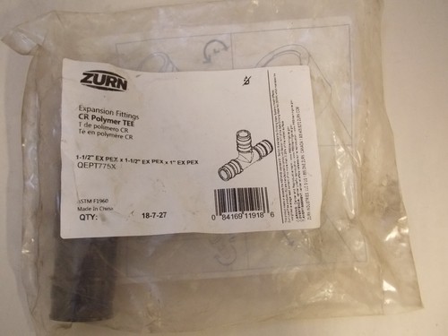 Zurn F1960 Expansion CR Polymer Tee 1-1/2" x 1-1/2" x 1" EX PEX ...