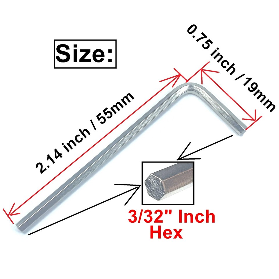 10pcs 3/32 Allen Wrench sets3/32" Hex Key Wrench setallen key Door Key ...