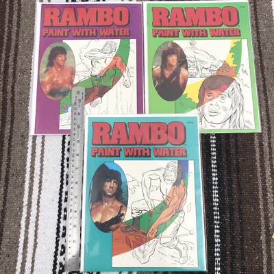 RAMBO 1985 Paint With Water Books First Blood Part II Anabasis Vintage ...