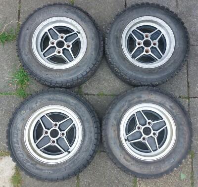 4x FORD RS Alloy Wheels 6x13, RALLY TYRES GP4 INSERTS 2x RS2000 + 2x ...
