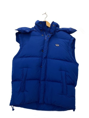 DIESEL Puffer Vest 48 Nylon BLU Plain W-ROLFYS-SL | eBay