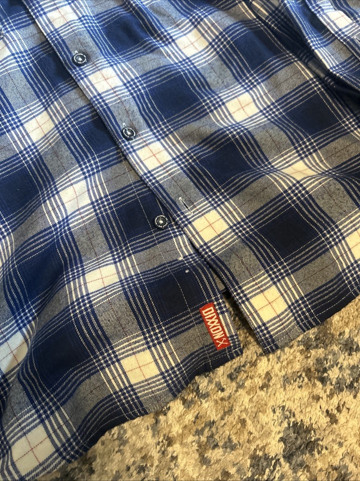Dixxon Men’s Medium S & S Cycle Flannel Shirt Blue Plaid | eBay