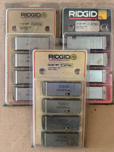 Ridgid 2 x 47765 (1/2" to 3/4") & 47770 (1" to2") High Speed Threading ...