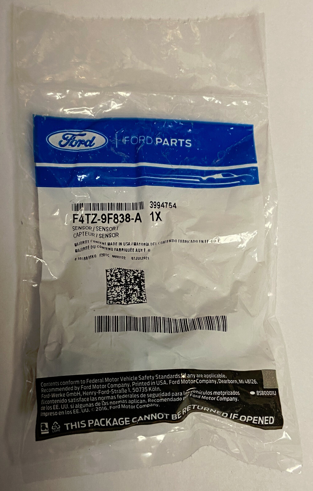 New Genuine OEM Ford PU7Z-9F838-A F4TZ-9F838-A Ford ICP Sensor 7.3L ...