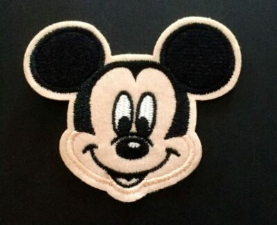 Disney Mickey Mouse Head Face Applique Red Iron On Patch LARGE ...