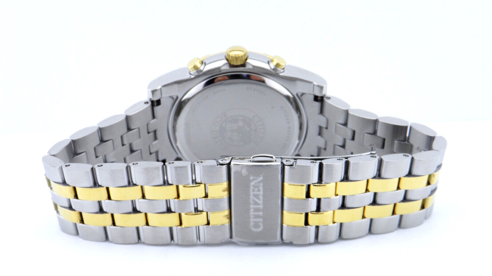 Citizen AT2454-65E Eco-Drive Chronograph Crystal Black Dial Two-Tone ...