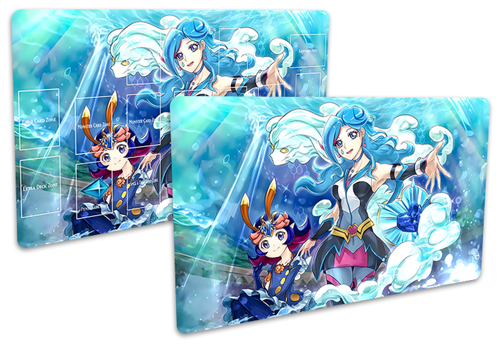 G1526 Yugioh Playmat Zaizen Blue Maiden Marincess Slug Crystal Heart Duel Mat | eBay