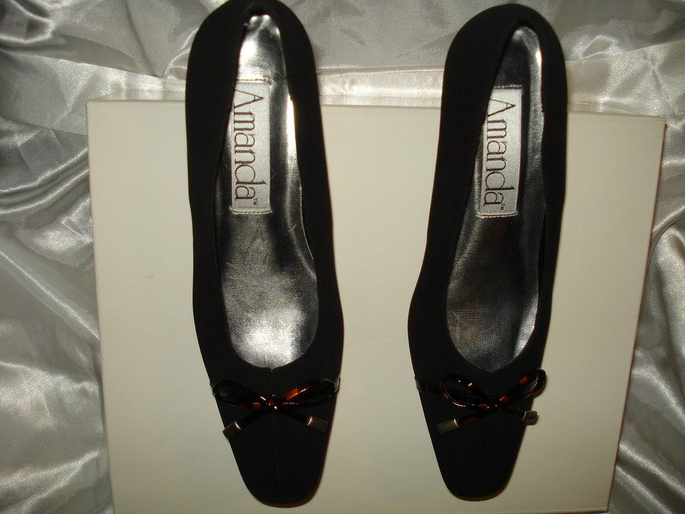AMANDA LIZZIE BLACK LADIES DRESS SHOES SZ. 7.5 M NWOB BEAUTIFUL AUTH ...