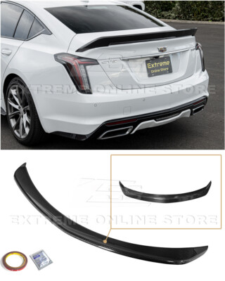 For 20-Up Cadillac CT5 Sport V | Blackwing Style CARBON FIBER Rear Wing ...