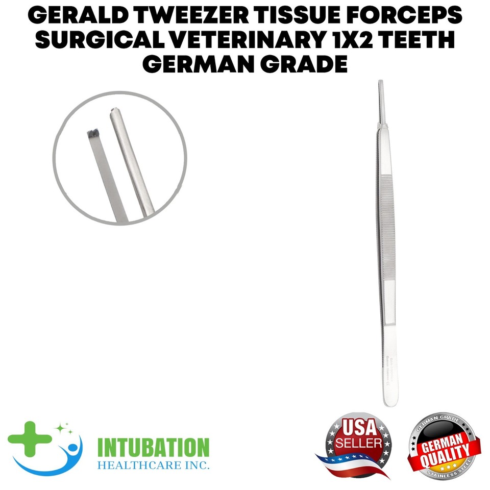Gerald Tweezer Tissue Forceps 1x2 Teeth Surgical Instrument Grade ...