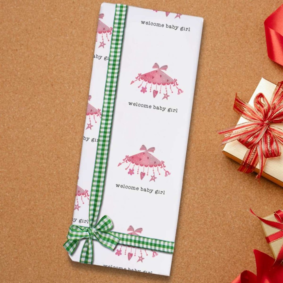 'Welcome Baby Girl' Gift Wrap / Wrapping Paper / Gift Tags (GI057428 ...