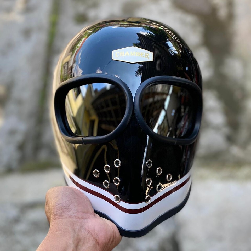BEST SELLER! CUSTOM HELMET XF-GP NASA FOR CAFERACER CHOPPER VINTAGE ...