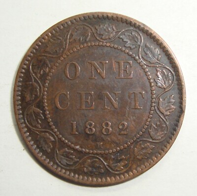 1882 H CANADA ONE 1 CENT VICTORIA LARGE PENNY COIN | eBay