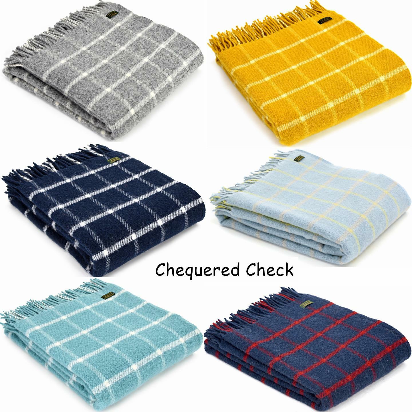 TWEEDMILL TEXTILES 100% Pure Wool Sofa Throw Blanket LIME GREEN ...