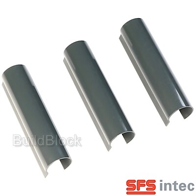 SFS Door Hinge Covers x 3 PACK Intec Dynamic 2D Grey uPVC Centre Tube ...