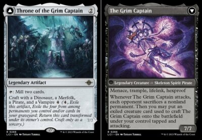 x1 Throne of the Grim Captain // The Grim Captain - Foil R MTG The Lost ...