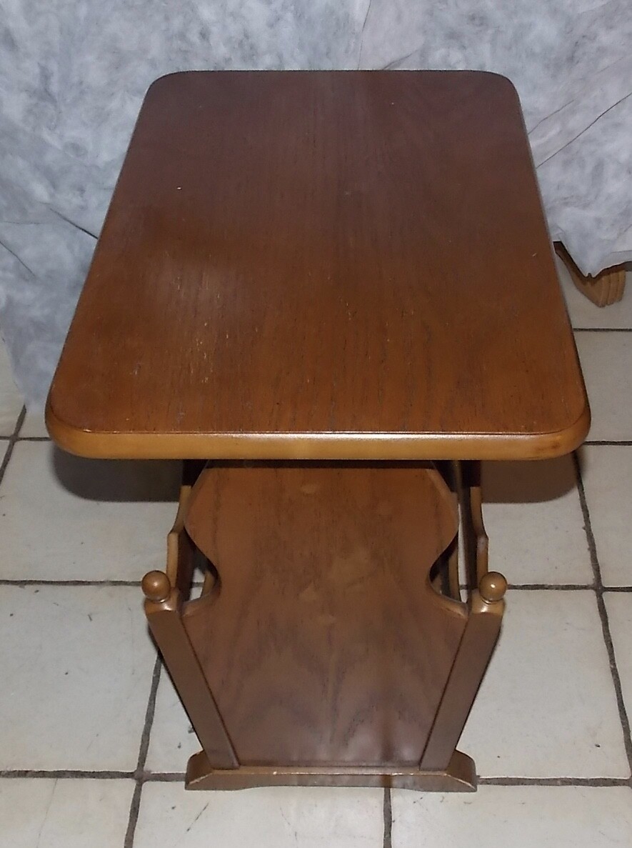 Oak Magazine Rack End Table By Butler / Side Table (MRT-21) | eBay