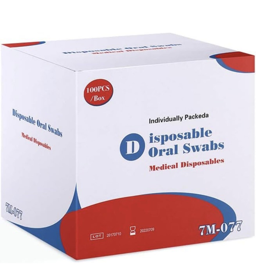 100 Pack Disposable Oral Swabs, Sterile Dental Swabs - Green - A0075 | eBay