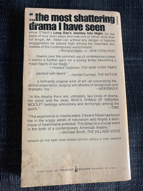 Virginia Woolf by Edward Albee (1971, Mass Market) Paperback ...