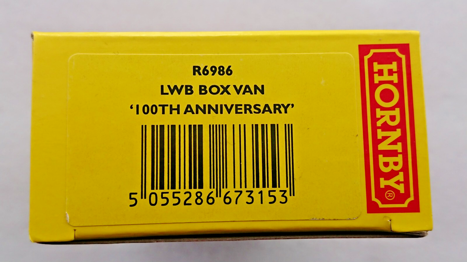 Hornby R6986 LWB Box Van "Hornby 100th Anniversary" Special Edition NEW ...