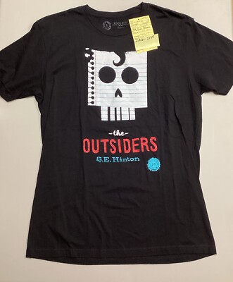 Size Large L Out Of Print The Outsiders S.E. Hinton Paper Skull Men’s ...