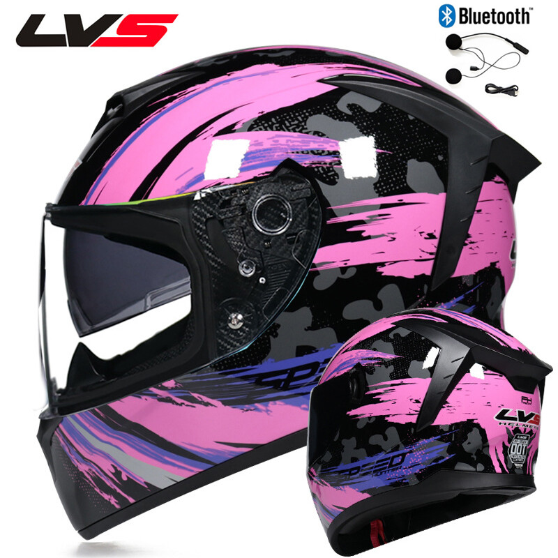 DOT Bluetooth Motorcycle Helmet Modular Flip Up Full Face Motocross ...