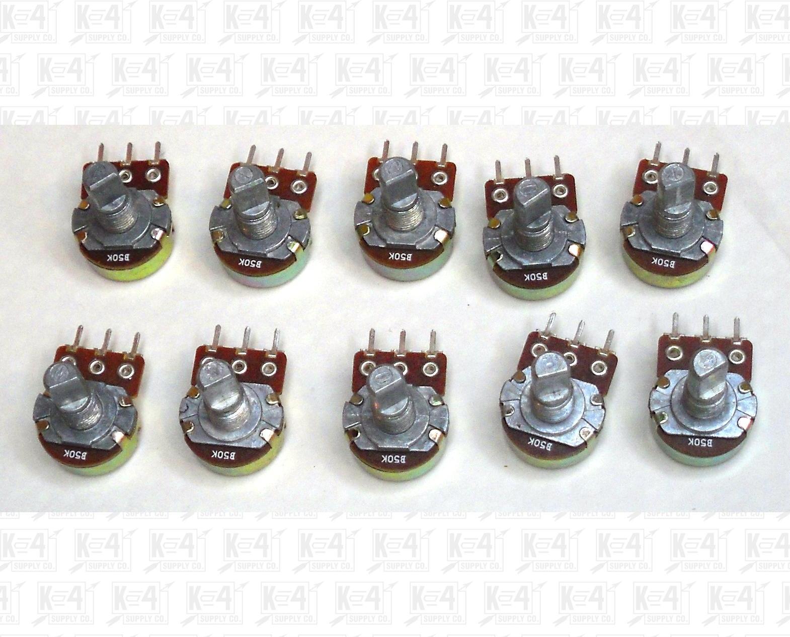 GH 50K Ohm Mini Pots Potentiometers B50K B50K No Nuts Lot Of 10 For ...