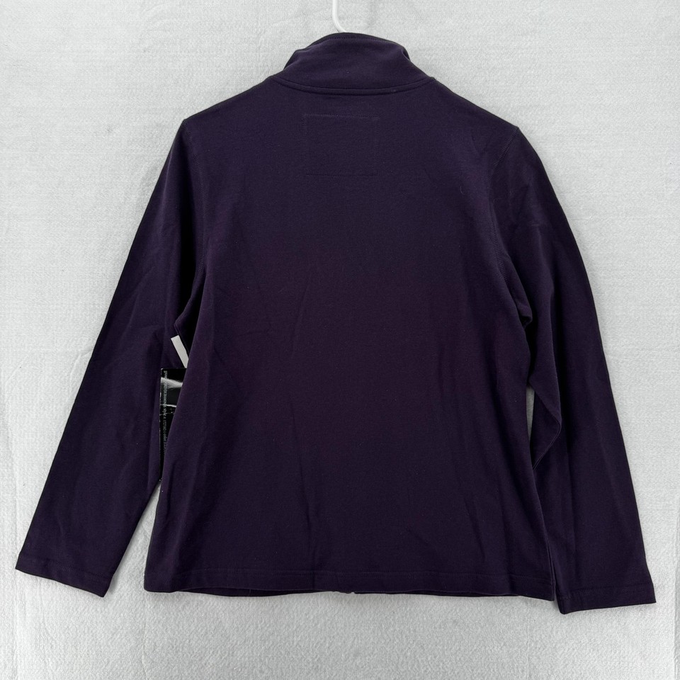 Onque Casuals Jacket Womens Medium Purple Zip Front Embellished Swirl ...
