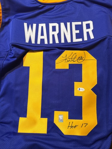 Kurt Warner Autograph Signed Los Angeles Rams Football Jersey BAS ...