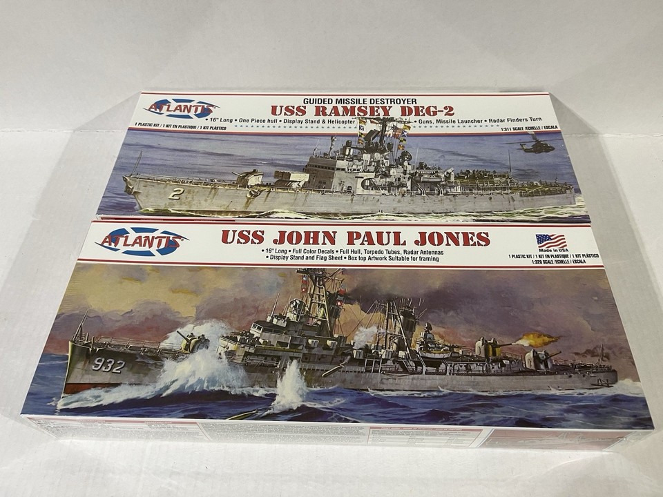 3 Atlantis Model Kit USS John Paul Jones Ramsey Missouri 1:320 SEALED ...